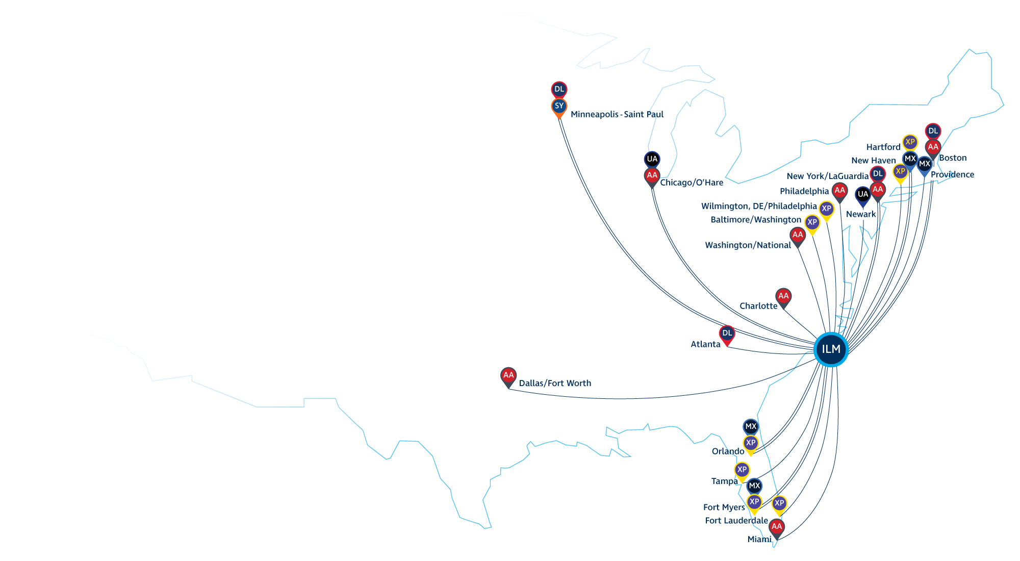 Airlines at The Wilmington Airport • Fly ILM
